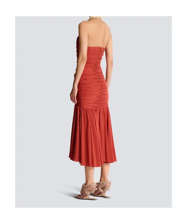 Balmain Crepe Mermaid Silhouette Dress