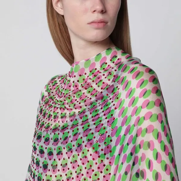 Dries Van Noten Asymmetrical Printed Draped Dress
