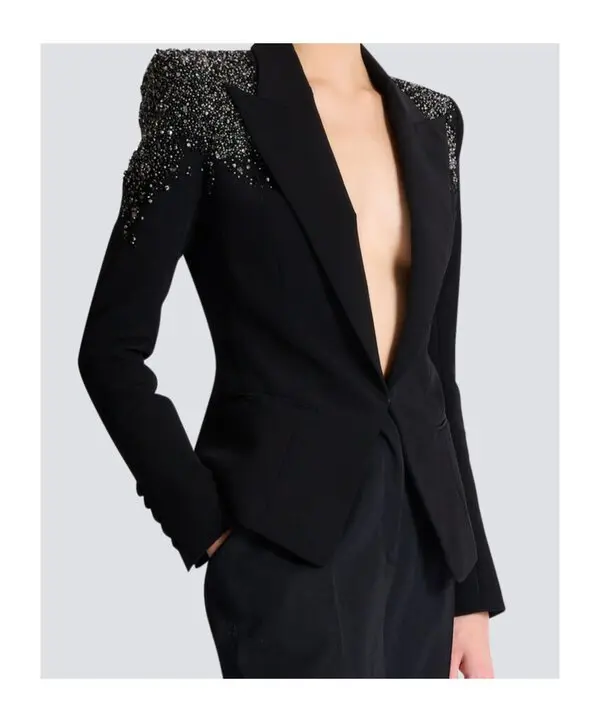 Balmain Embellished Crepe Jacket