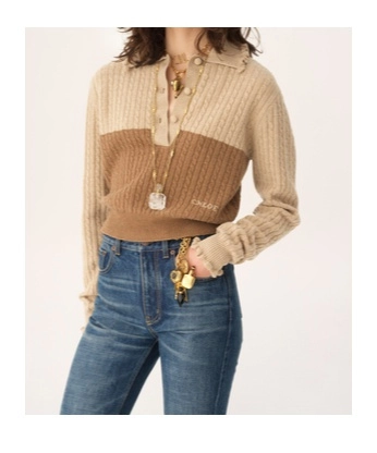 Chloé Collared Knit Jumper With Lapel Collar - No