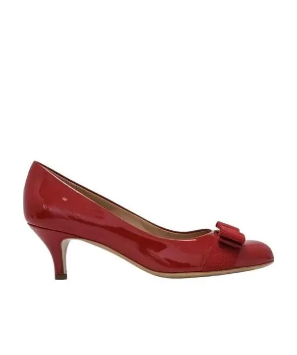 FERRAGAMO Bow High Heel Pumps - Red