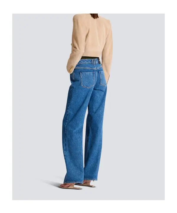 Balmain Button Detailed Cropped Jacket - Beige