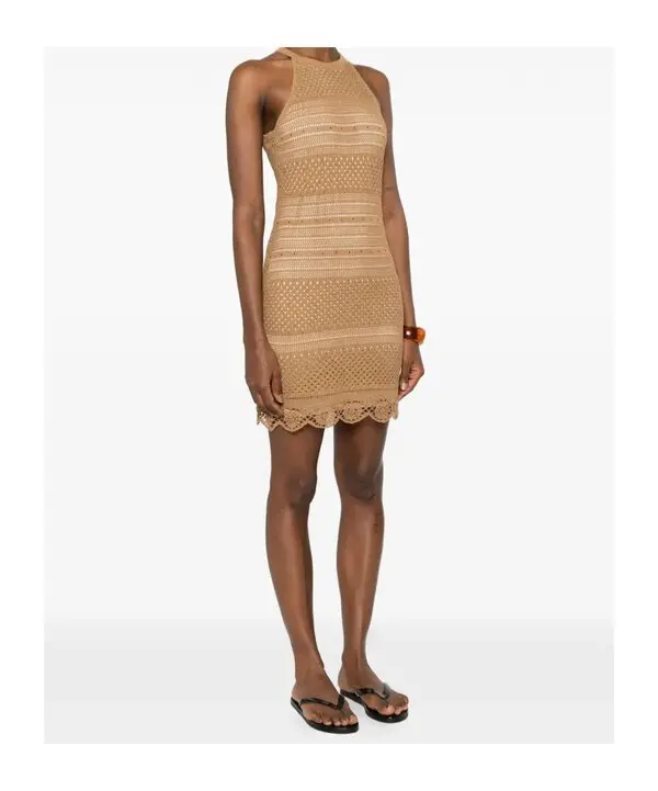 TWINSET Openwork Halterneck Knitted Dress
