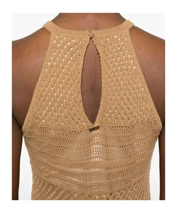 TWINSET Openwork Halterneck Knitted Dress