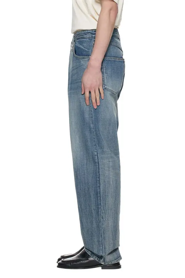WOOYOUNGMI Faded Straight-leg Jeans - Blue