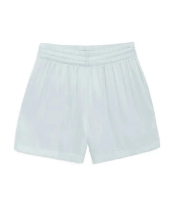 ANINE BING Kam Elasticated Waistband Shorts - White