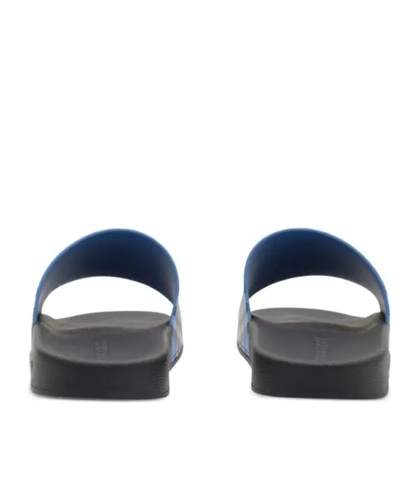 Burberry Checked Slip-on Slides - Black