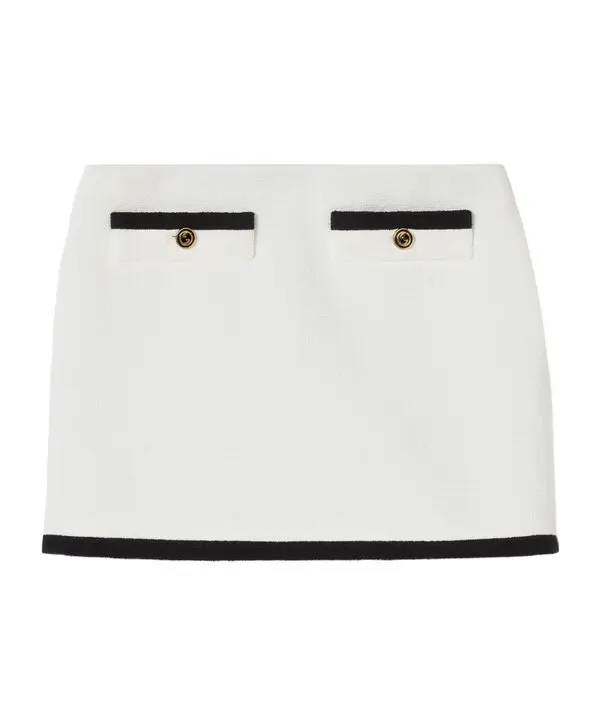 Gucci Button Detailed Skirt - White