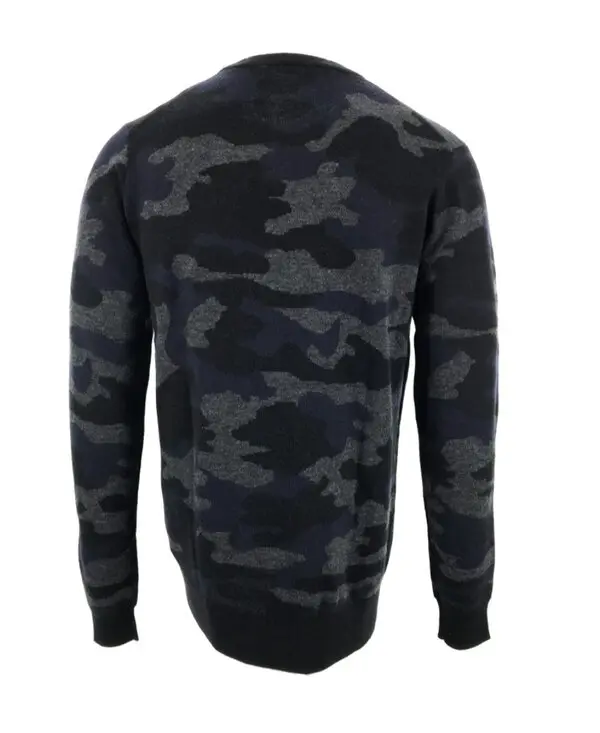 Karl Lagerfeld Camouflage Pattern Pullover Sweater