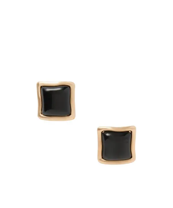 Cult Gaia Suni Gold-tone And Resin Earrings - Black