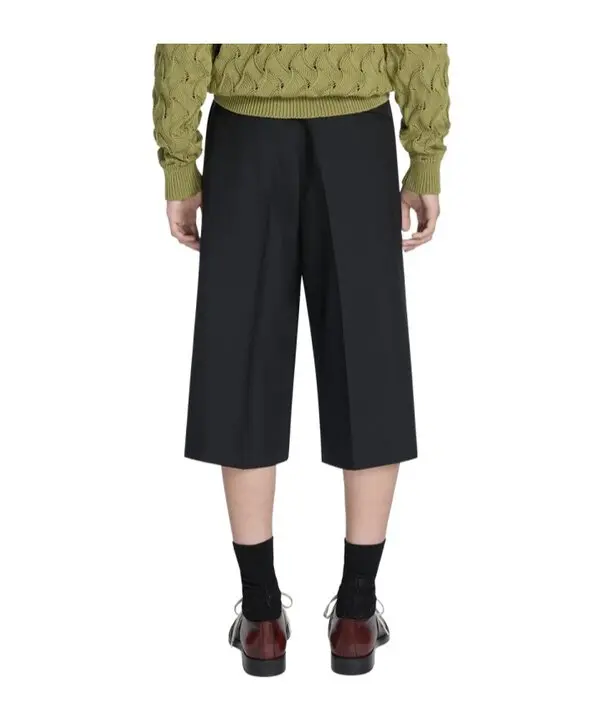Dries Van Noten Belted Pleated Wide-leg Shorts
