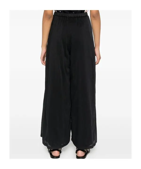 FORTE_FORTE High-waisted Wide-leg Trousers - Black