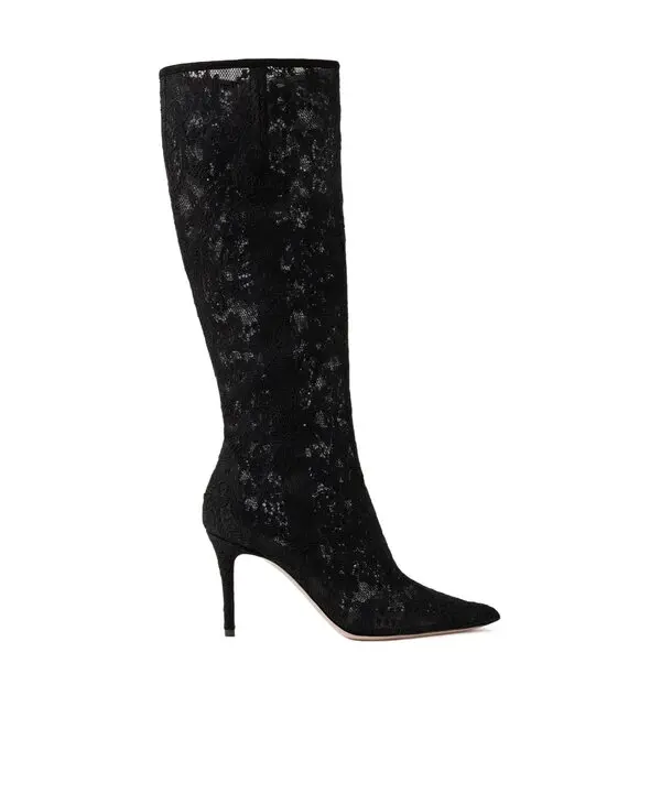 GIANVITO ROSSI Claudia 85 Corded Lace Knee High Boots