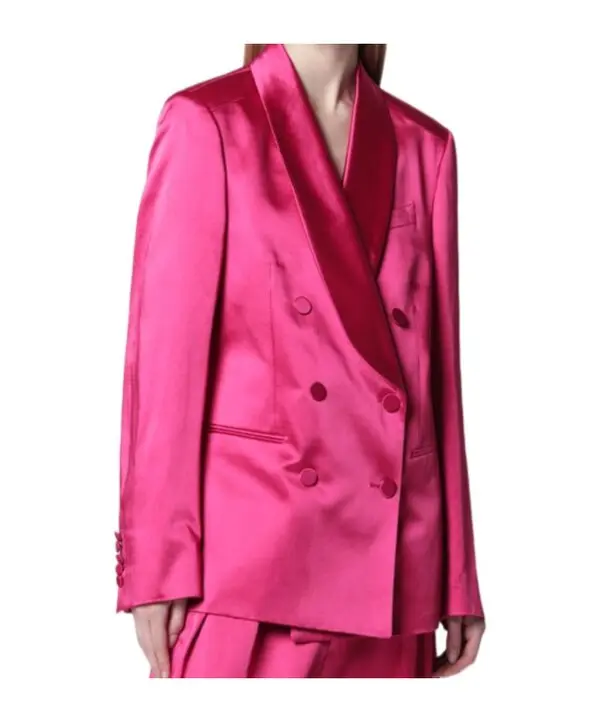 Dries Van Noten Double-breasted Satin Jacket