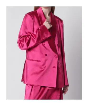Dries Van Noten Double-breasted Satin Jacket