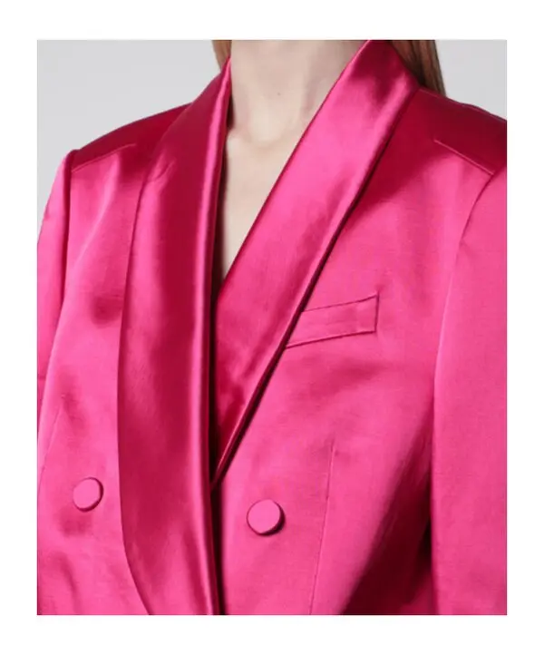 Dries Van Noten Double-breasted Satin Jacket