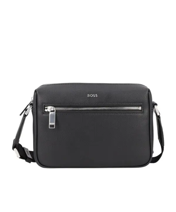 Hugo Boss Zip-up Crossbody Bag - Black