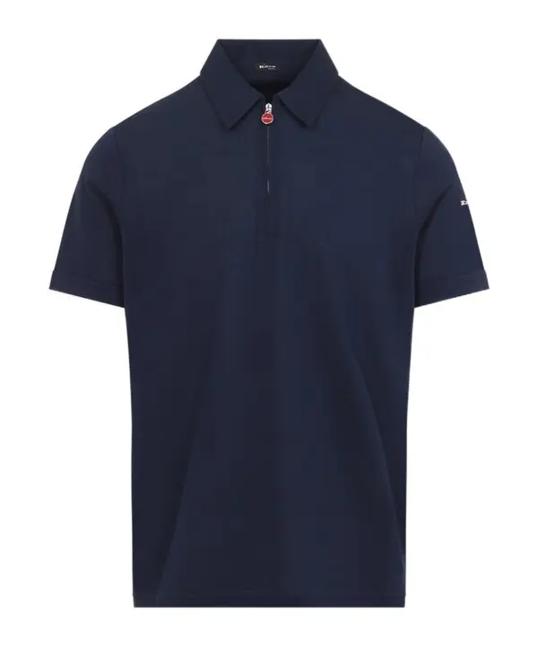 Kiton Half Zip Polo Shirt - Black