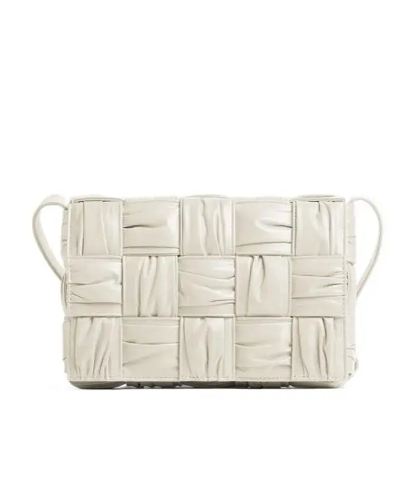 Bottega Veneta Logo Box Shoulder Bag - White