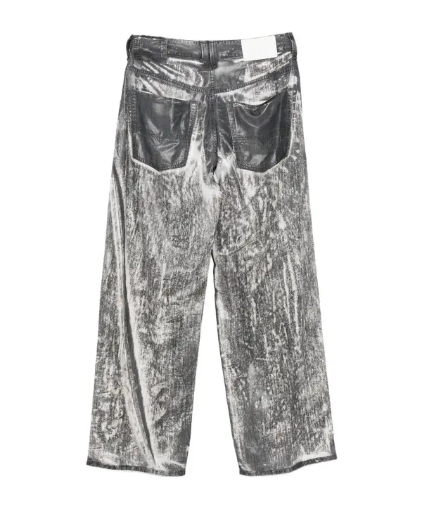 DIESEL® 1997 D-enim-m Logo-patch Trousers - Gray