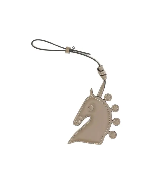Max Mara Leather Unicorn Keyring - Nude