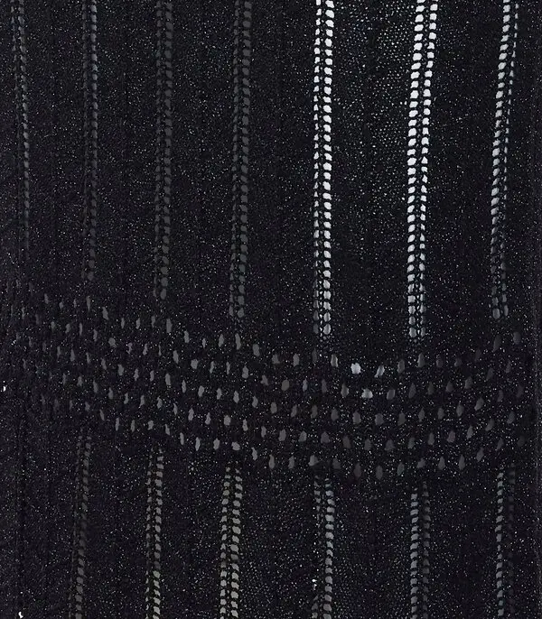TWINSET Lurex Knit V-neck Dress