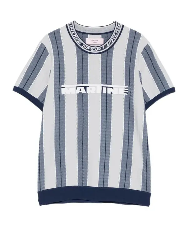 Martine Rose Striped Cropped T-shirt - Multicolor