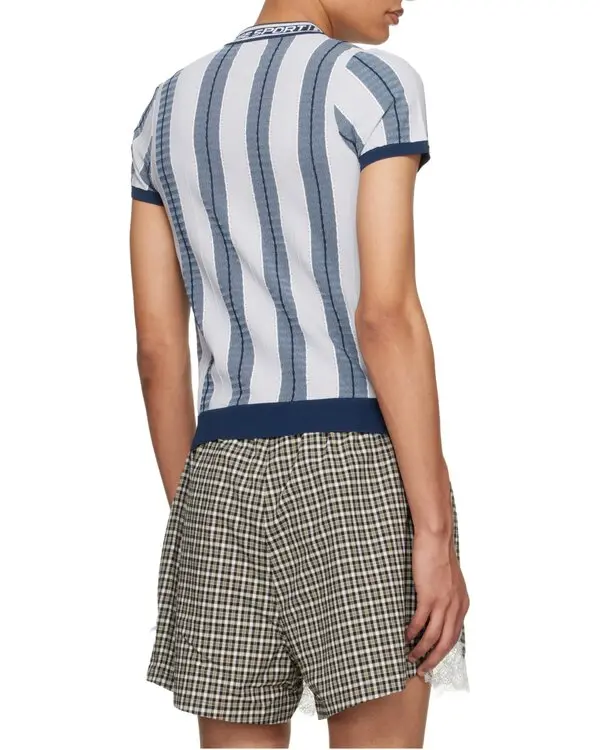 Martine Rose Striped Cropped T-shirt - Multicolor
