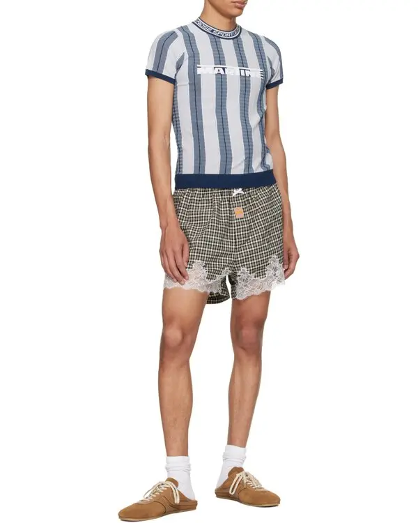 Martine Rose Striped Cropped T-shirt - Multicolor