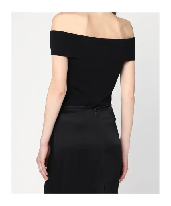ANINE BING Off-shoulder Top With Logo Detail