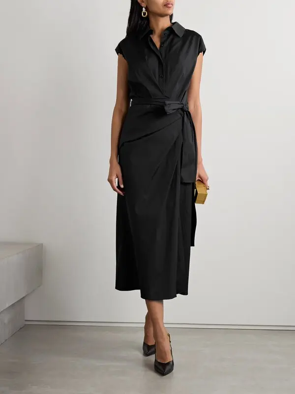 Carolina Herrera Midi Shirt Dress With Tie Waist