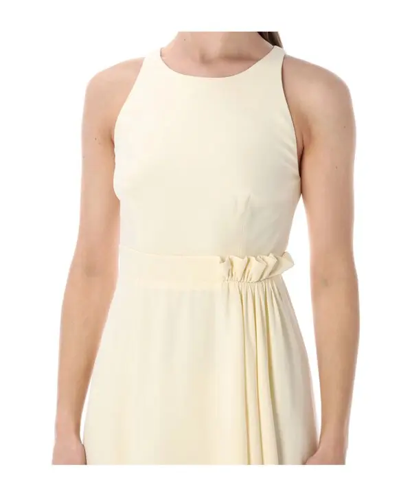 Givenchy Sleeveless Gathered Waist Midi Dress
