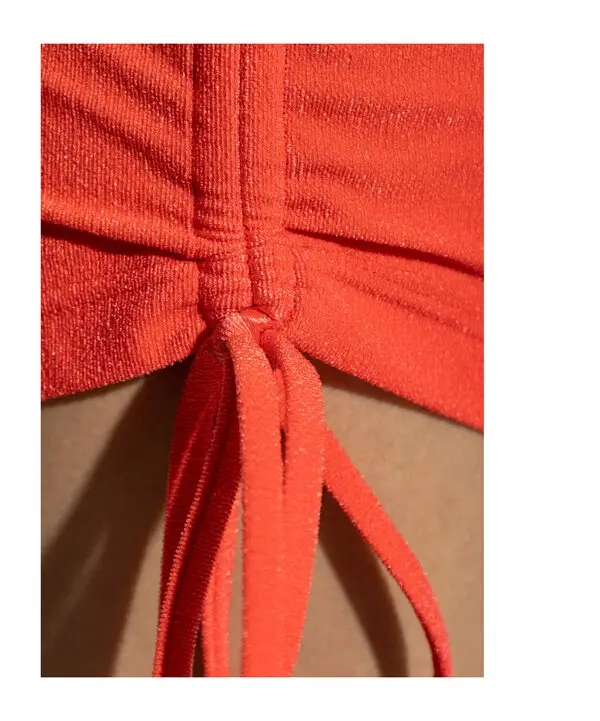 Balmain One-shoulder Ruched Dress - Orange
