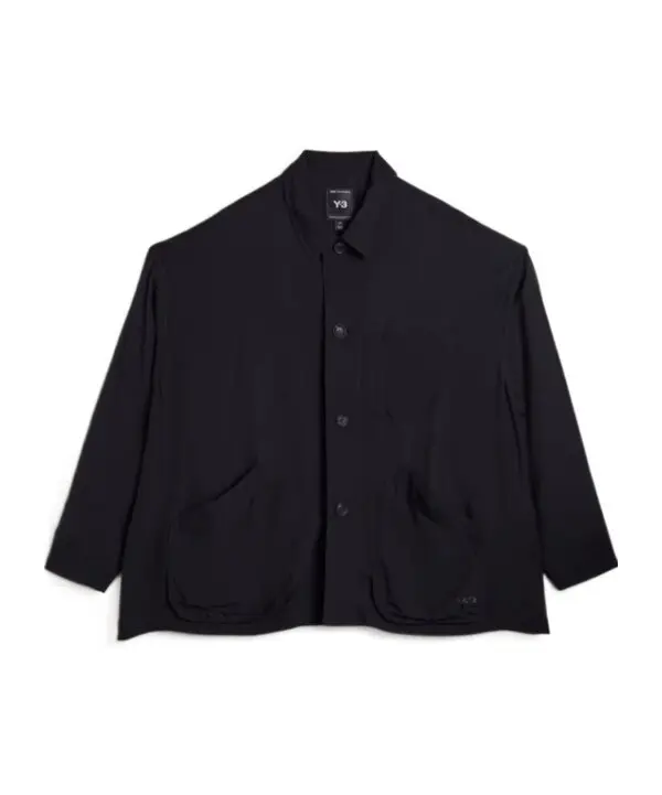 Y3 Long Sleeve Shirt With Button Closure And Pockets
