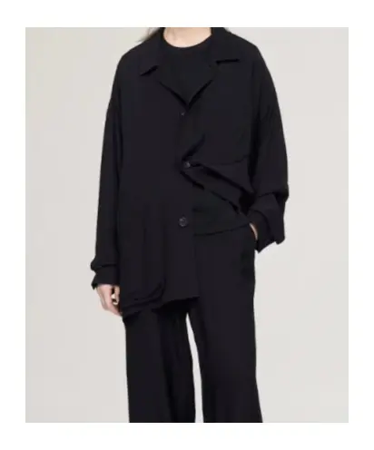 Y3 Long Sleeve Shirt With Button Closure And Pockets