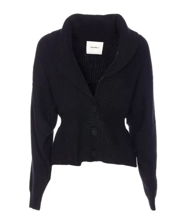 LISA YANG Alessandra Cardigan Jacket - Black