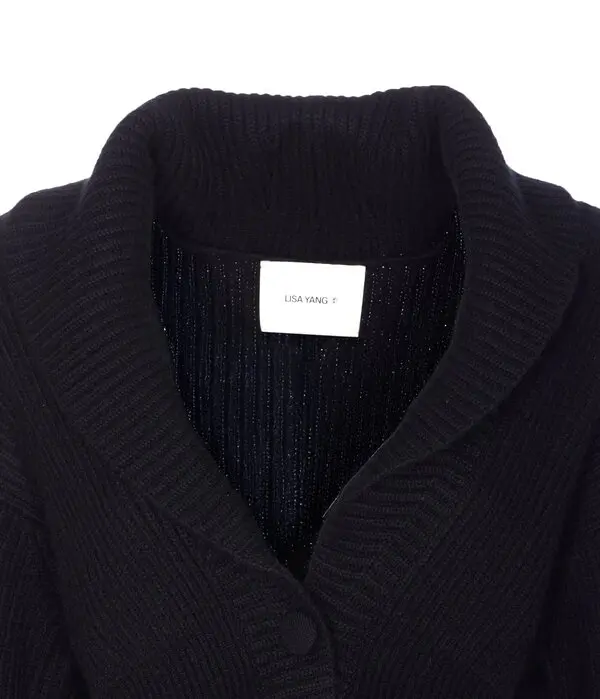 LISA YANG Alessandra Cardigan Jacket - Black
