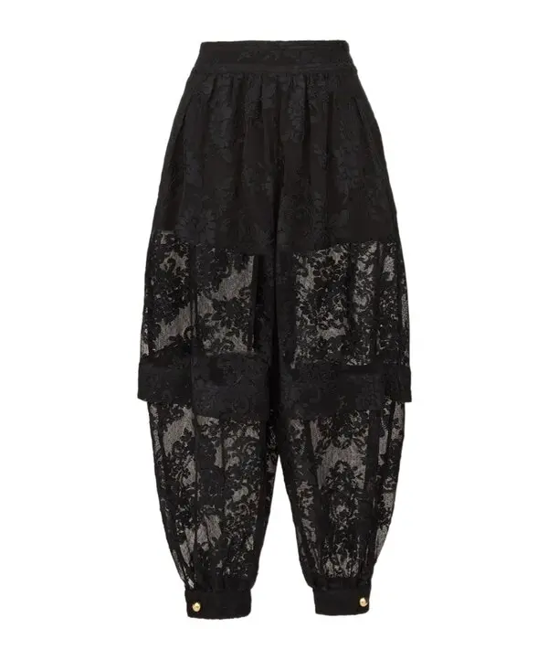 Zimmermann Luna Lace Harem Pants - Black