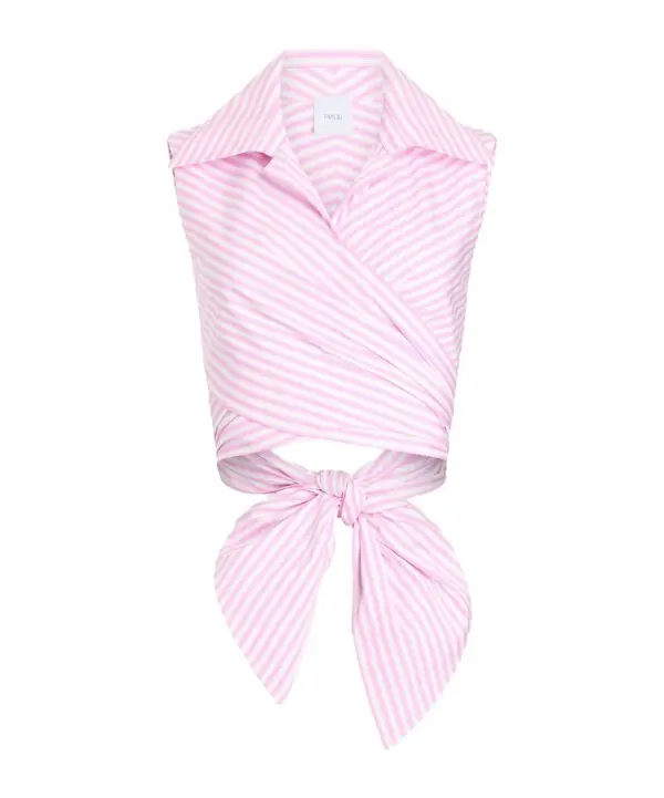 PATOU Tie Detailed Sleeveless Top - Pink