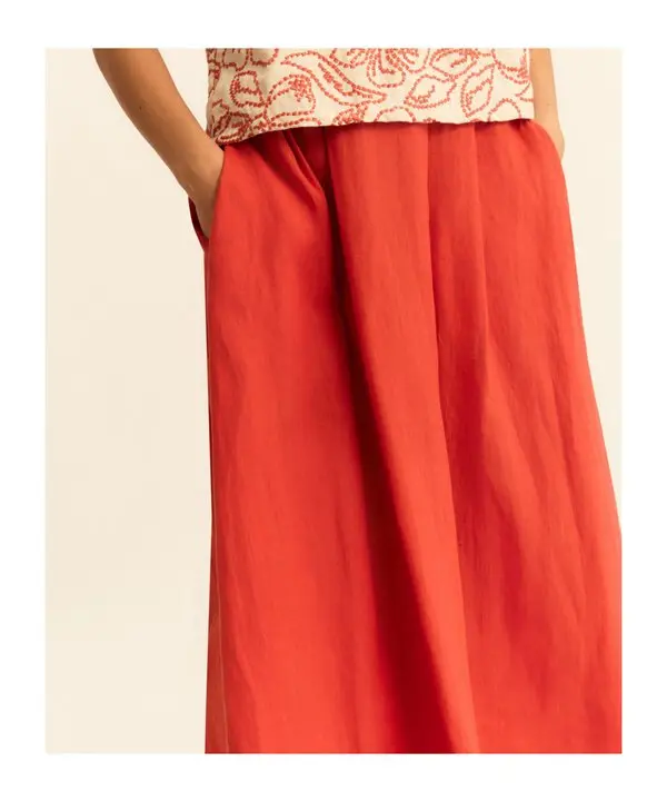 Marella Pleated Linen Skirt
