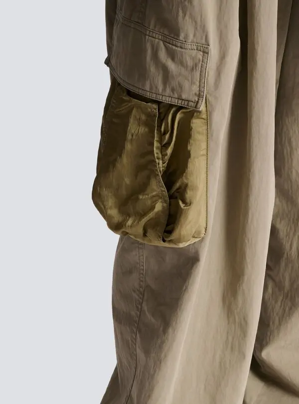 Balmain High-waisted Pleated Cotton Twill Trousers With Removable Tie Belt