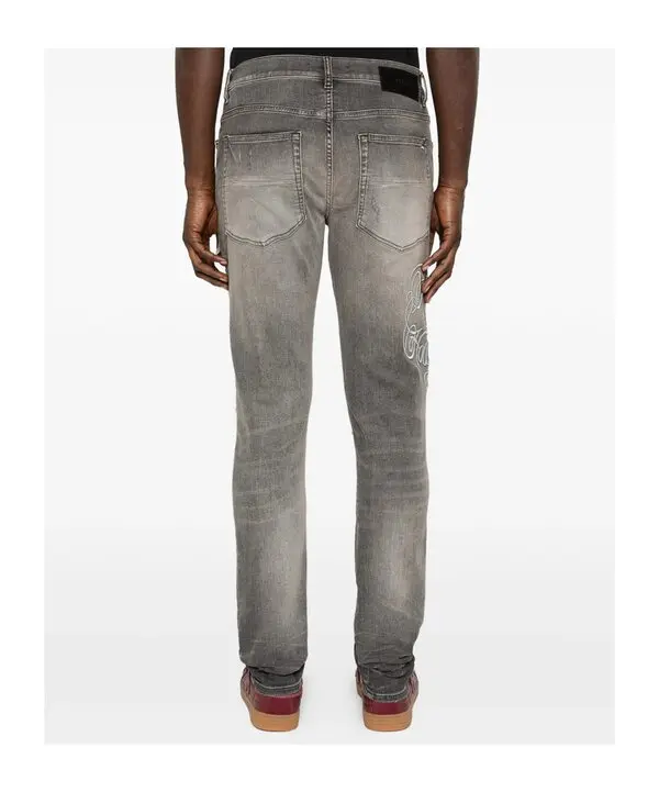 Amiri Belt Loop Jeans With Distressed Design