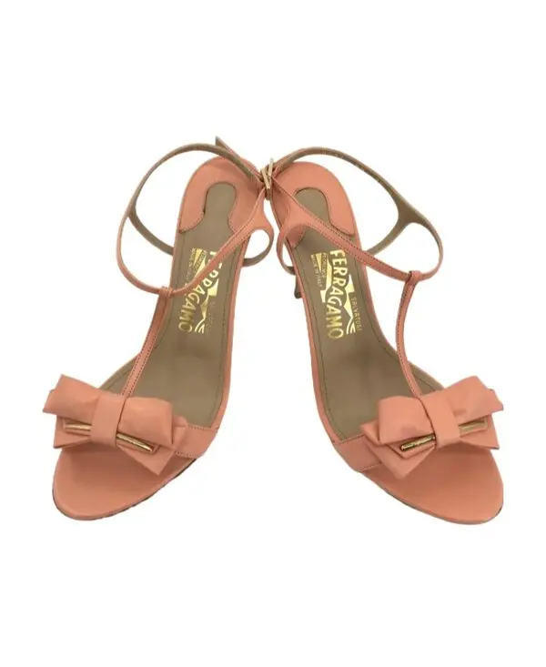 FERRAGAMO Open-toe High-heeled Sandals With Bow Detailing
