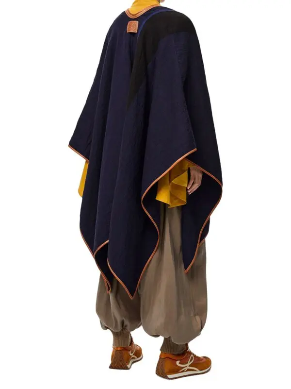 Loewe Striped Linen Blend Letter Cape