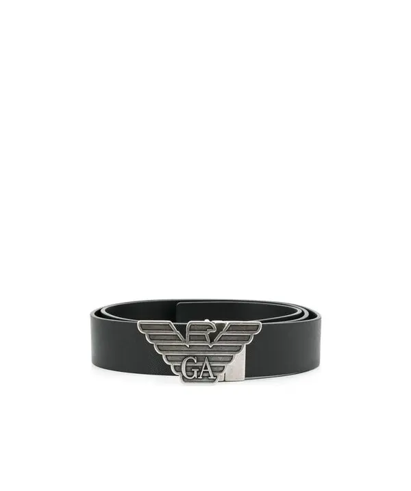 Emporio Armani Reversible Interchangeable-buckle Belt - Black