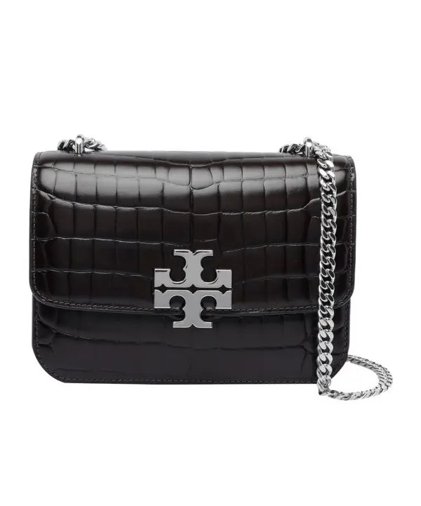 Tory Burch Eleanor Logo Shoulder Bag - Black