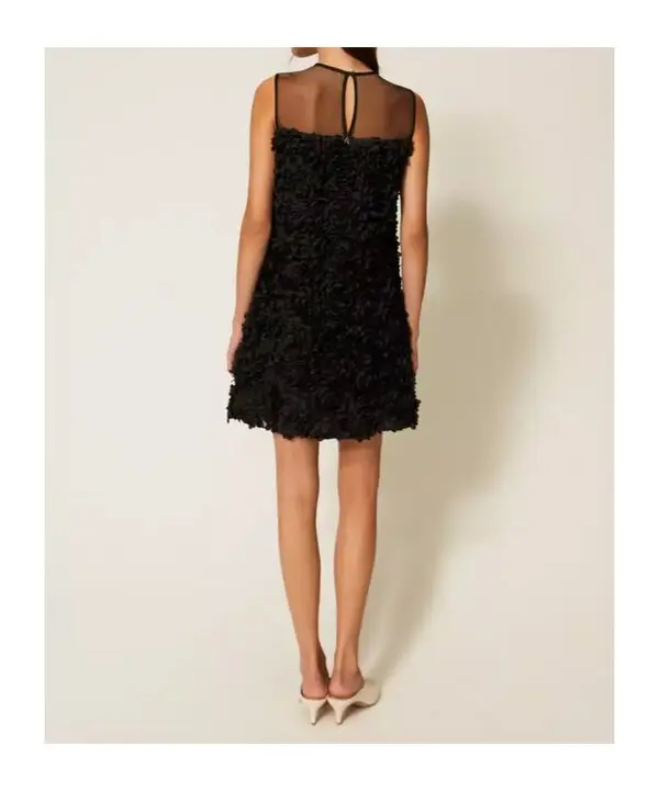 TWINSET Floral Tulle Mini Dress