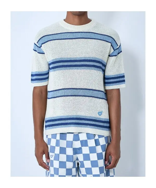 HUMAN MADE Striped Short-sleeve Knitwear
