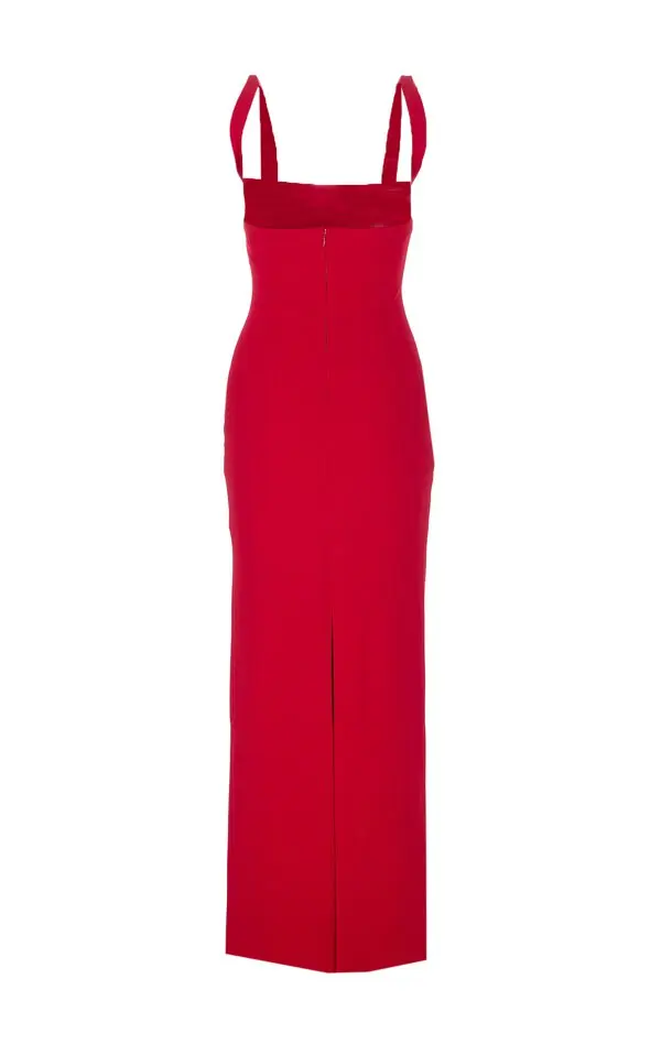 Solace Fitted Long Dress With Side Slit