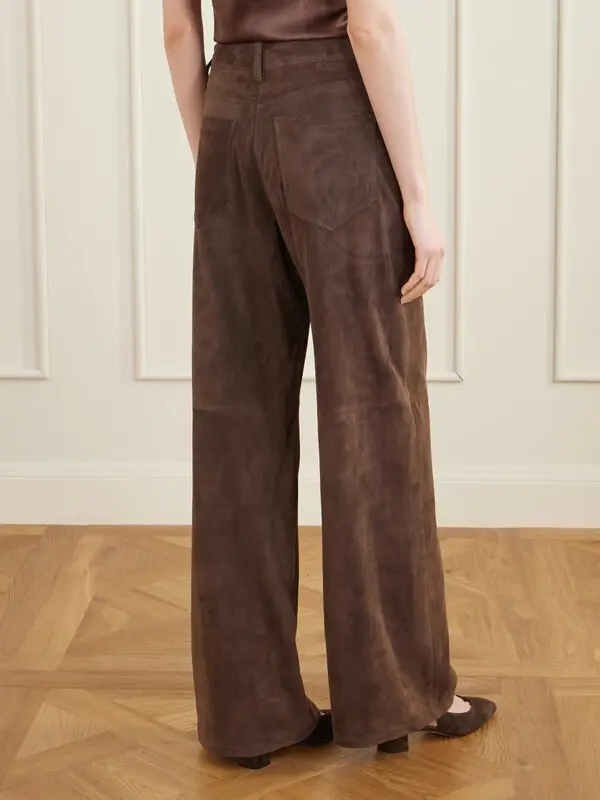Brunello Cucinelli Belted Suede Pants